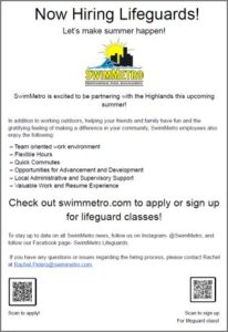Now Hiring Lifeguards for 2023!